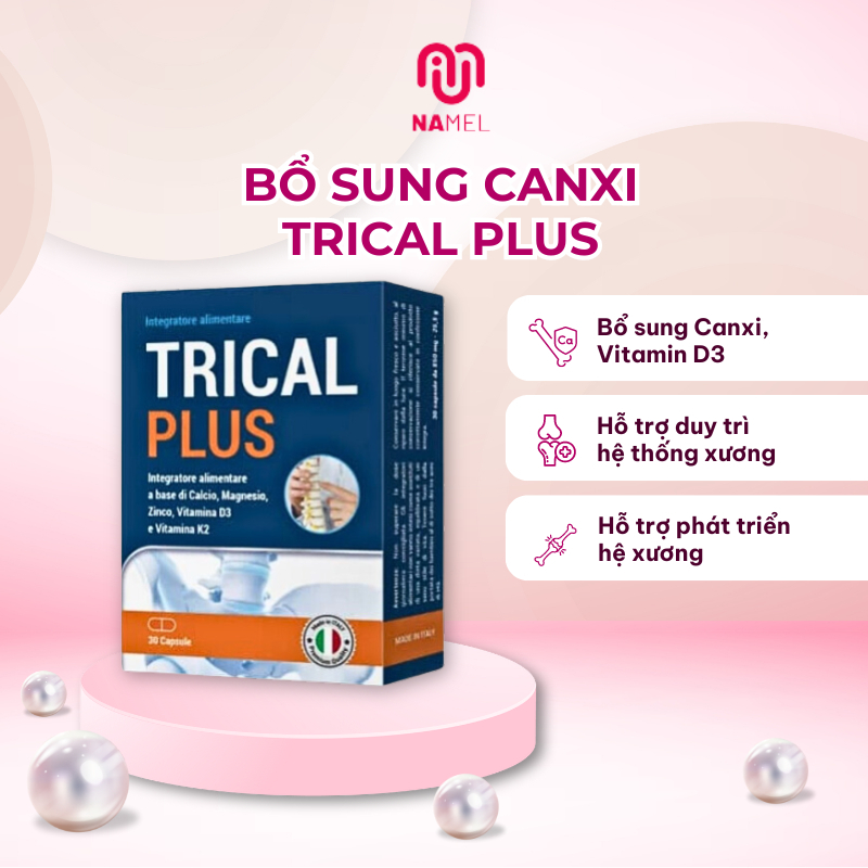 Viên Uống Bổ Sung Canxi Cho Bé Và Canxi Cho Bà Bầu Trical Plus Erbex ...