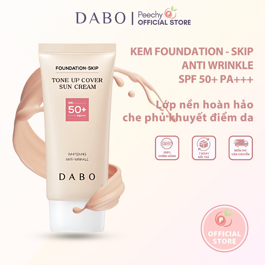 Kem chống nắng DABO Foundation-Skip Tone Up Cover 50ml - Lót nền trang ...