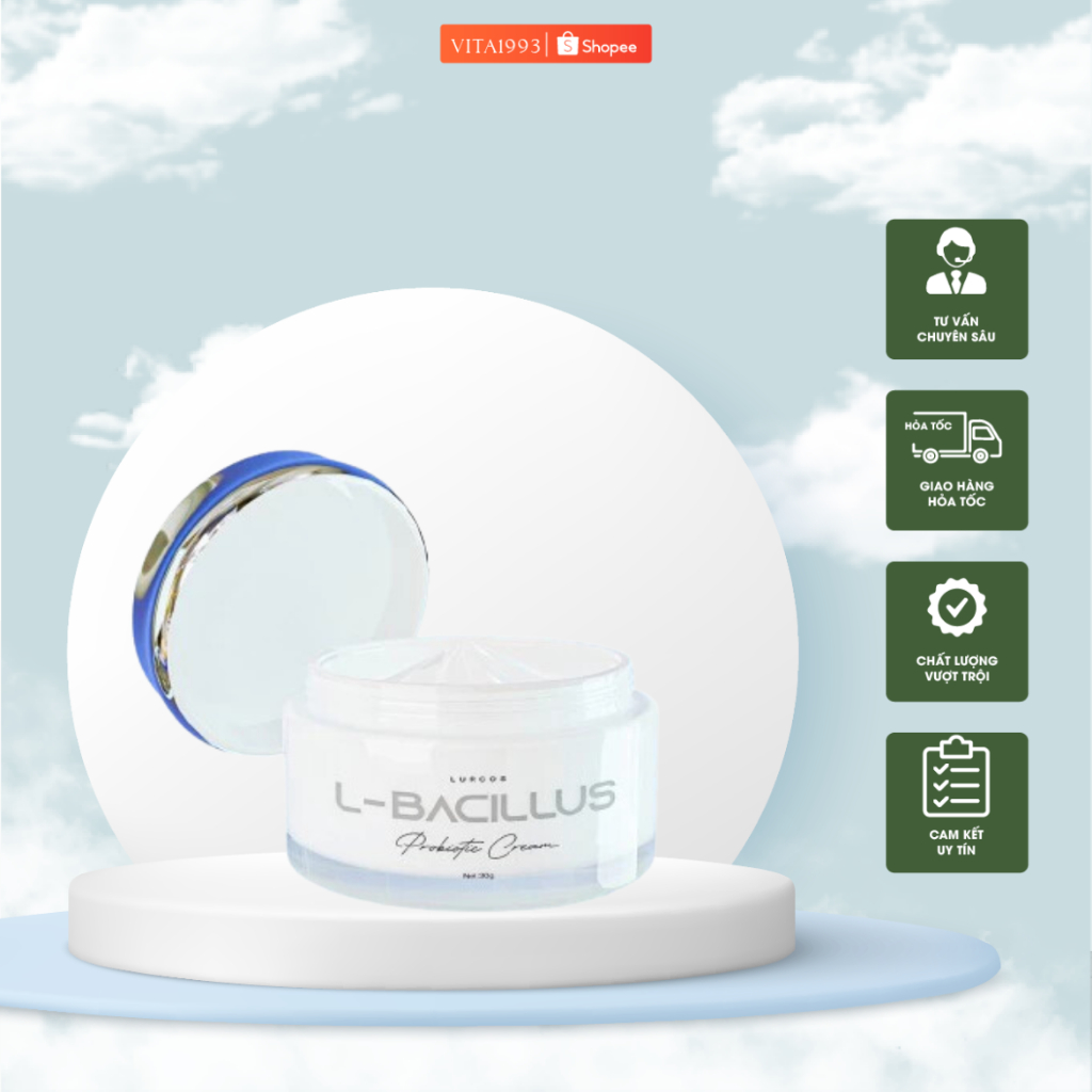 Kem dưỡng LURCINN L-Bacillus Probiotic Cream 30g bổ sung lợi khuẩn tăng độ đàn hồi cho da ...