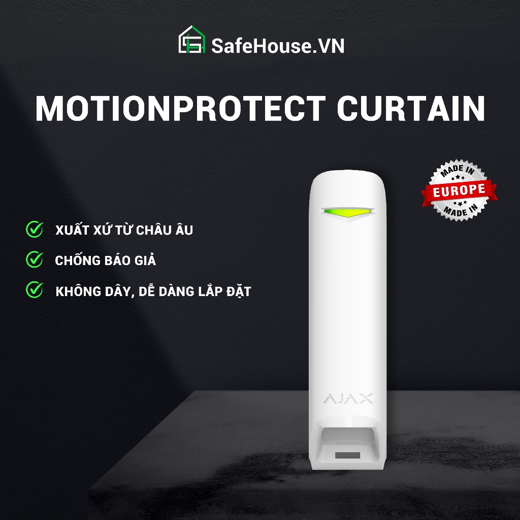Ajax MotionProtect Curtain - Cảm Biến Báo Trộm Dạng Màn Chắn Trong Nhà ...