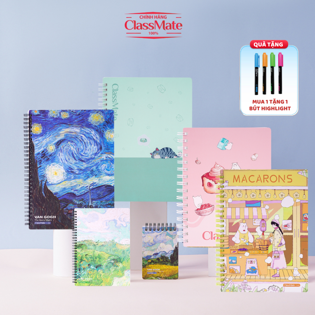 Sổ Lò Xo A5/B5/A6/A7 CLASSMATE 160/200 Trang, Giấy Tráng Keo Không Lem ...