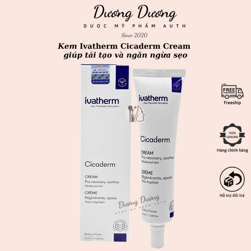 Kem Ivatherm Cicaderm Cream giúp tái tạo và ngăn ngừa sẹo 40ml | Shopee ...