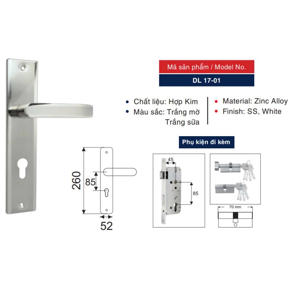 [Hỏa Tốc Tp.HCM][Chính hãng] Khóa tay gạt NEO hợp kim DL17-01 - Khóa ...