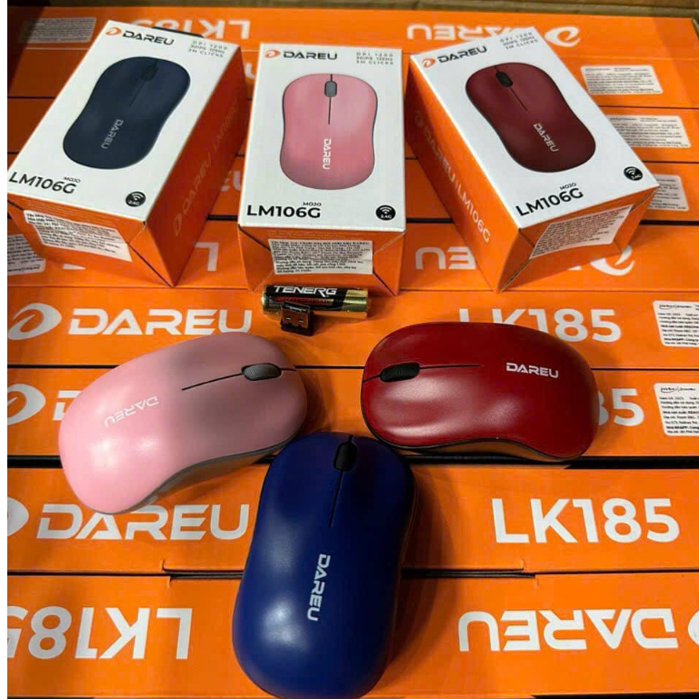CHUỘT KHÔNG DÂY DAREU LM106 Black/ Red / Pink / White - HÀNG CHÍNH HÃNG ...