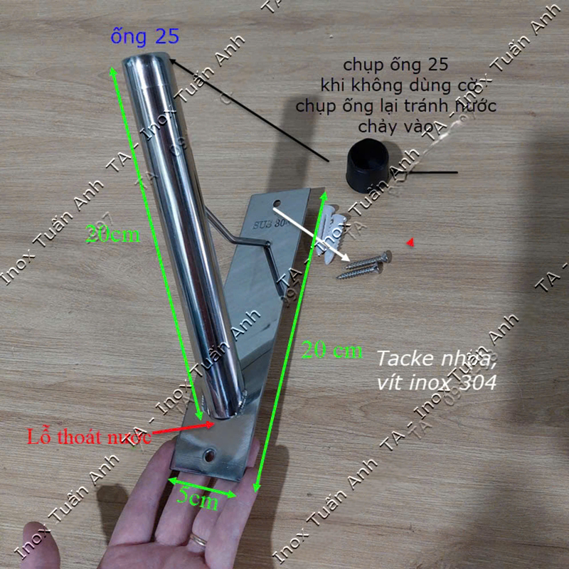 Bát treo cờ - Giá cắm cờ tổ quốc - Bass cắm cờ gắn tường, lan can chung ...