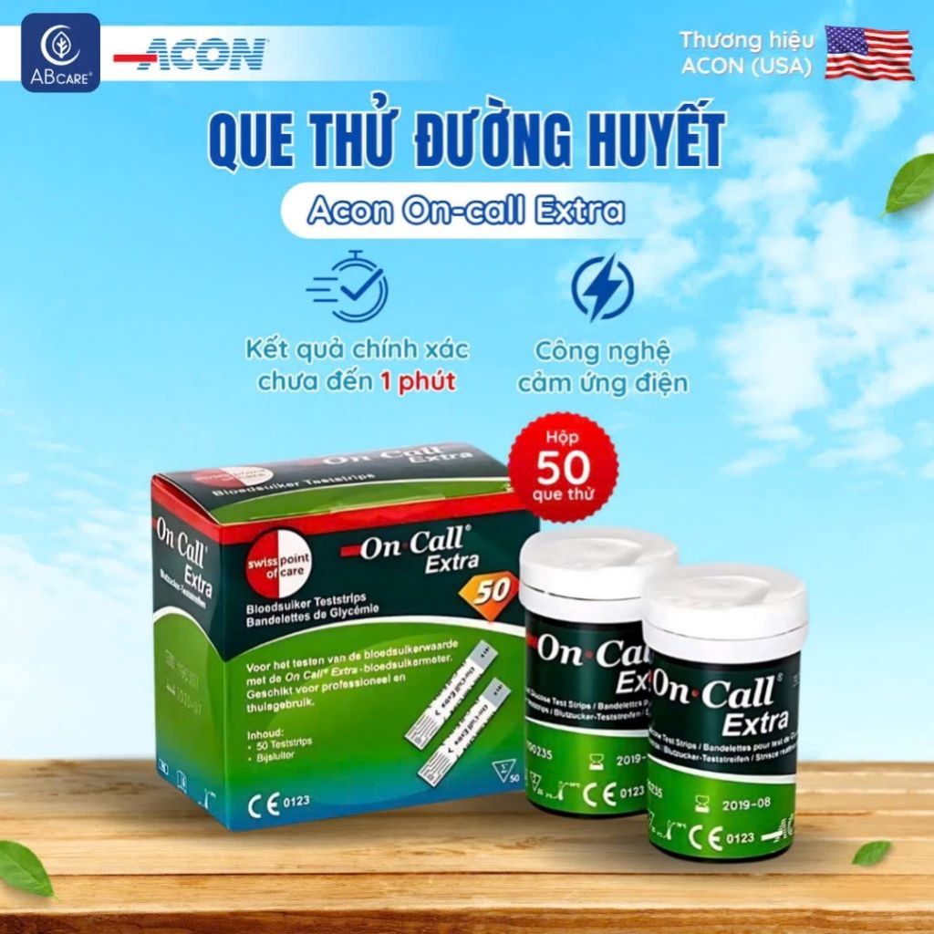 Que thử đường huyết Acon On-call extra, hộp 25 que - chính xác - Chính ...