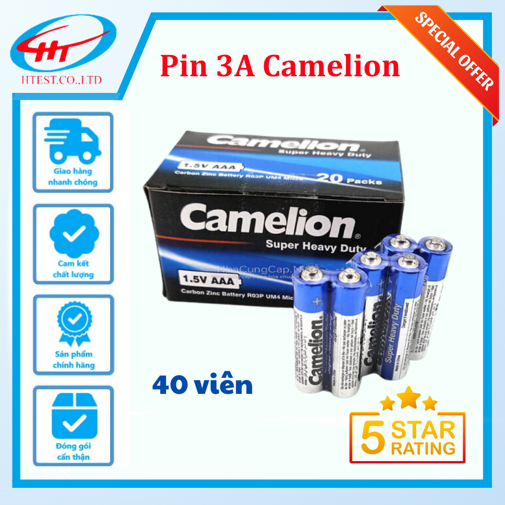 Pin 3A Camelion, loại Tốt (01 thùng = 30 hộp)(1 hộp 40 viên) | Shopee ...