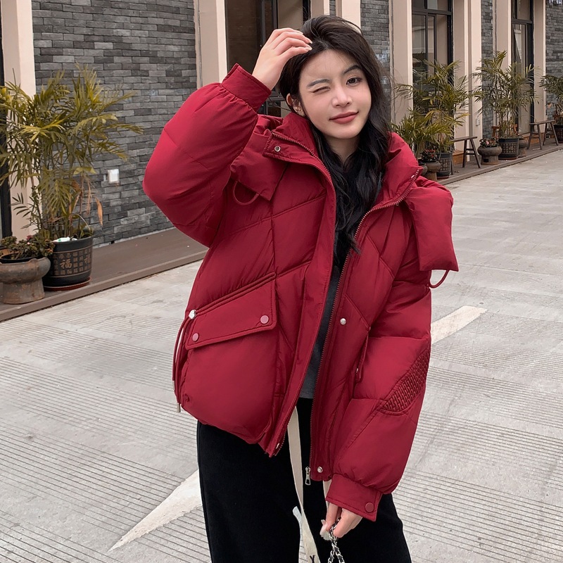 Áo phao nữ thu đông 2024 New có mũ tháo dời, ao khoac phao đại style ...