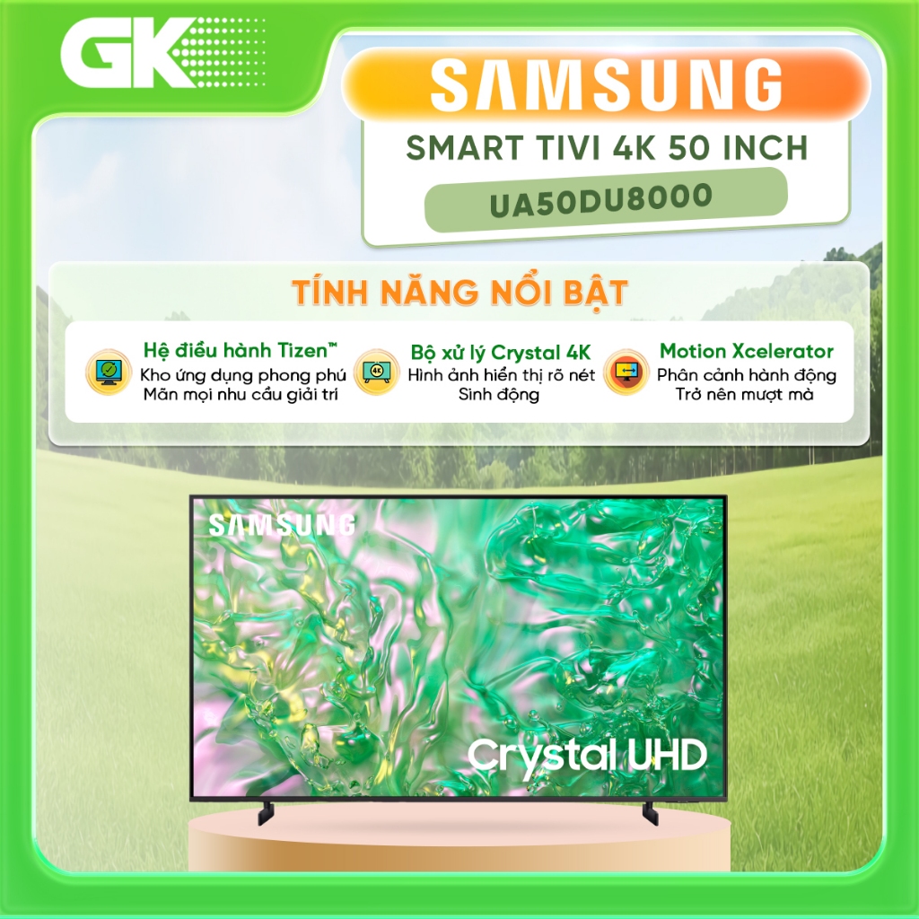 UA50DU8000 - Miễn Phí Lắp Đặt Để Bàn HCM - Smart Tivi Samsung 4K 50 ...