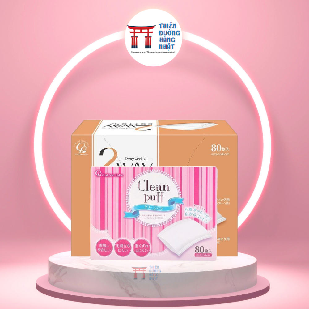 Bông Tẩy Trang Clean Puff 80 miếng Nhật Bản - Mẫu Mới | Shopee Việt Nam