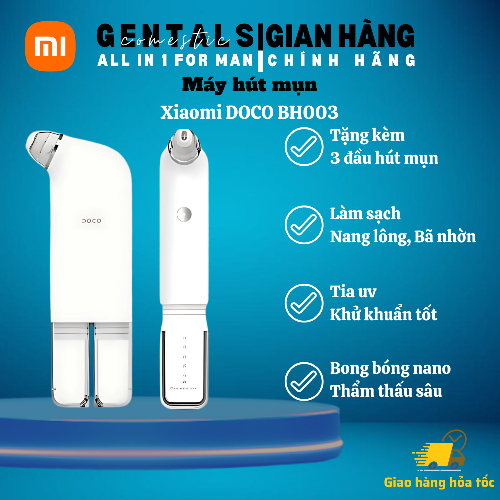 Máy hút mụn Xiaomi DOCO BH003 - Bóng nano thẩm thấu sâu - Tia uv khử khuẩn - Làm sạch da hiệu ...