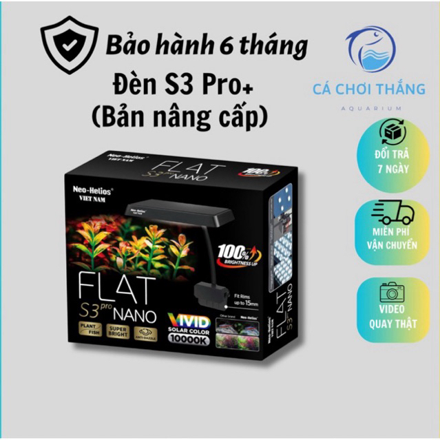 Đèn RGB S3 Flat Nano Pro+ 3 in 1 (Bản nâng cấp)- Bóng LED TriR RGB thế ...