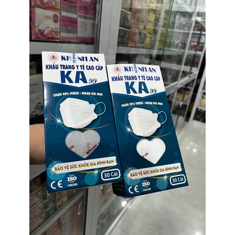 Khẩu trang y tế Khánh An KA99 4lớp kháng khuẩn cao cấp 4D (hộp 30 cái ...