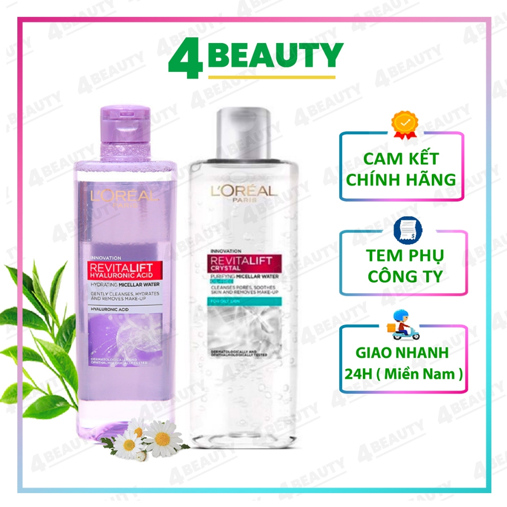 Nước Tẩy Trang L'Oreal cho mọi loại da 400ml L'Oréal Paris Micellar Water 3-in-1 | Shopee Việt Nam