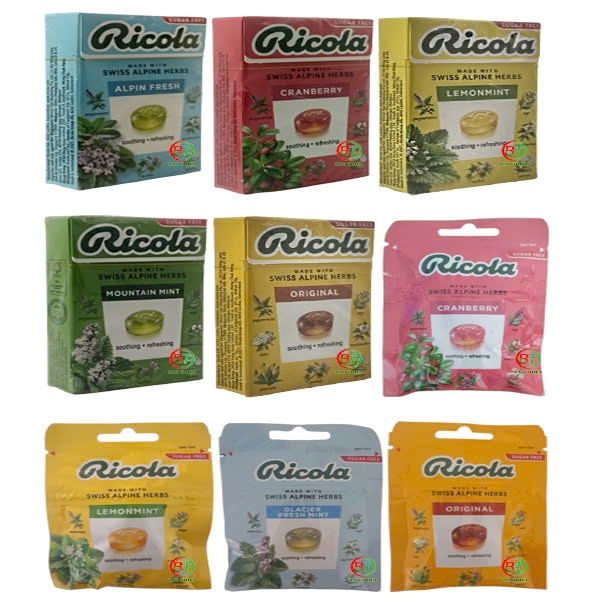 (HSD 2025) Kẹo thảo mộc Ricola Thụy Sĩ hộp 40g và gói 17.5g | Shopee Việt Nam