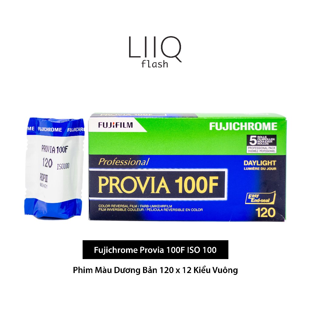 Phim Fujichrome Provia 100F ISO 100, Màu Color Reversal, 120 x 12 Kiểu Vuông, In Date Cho Máy ...