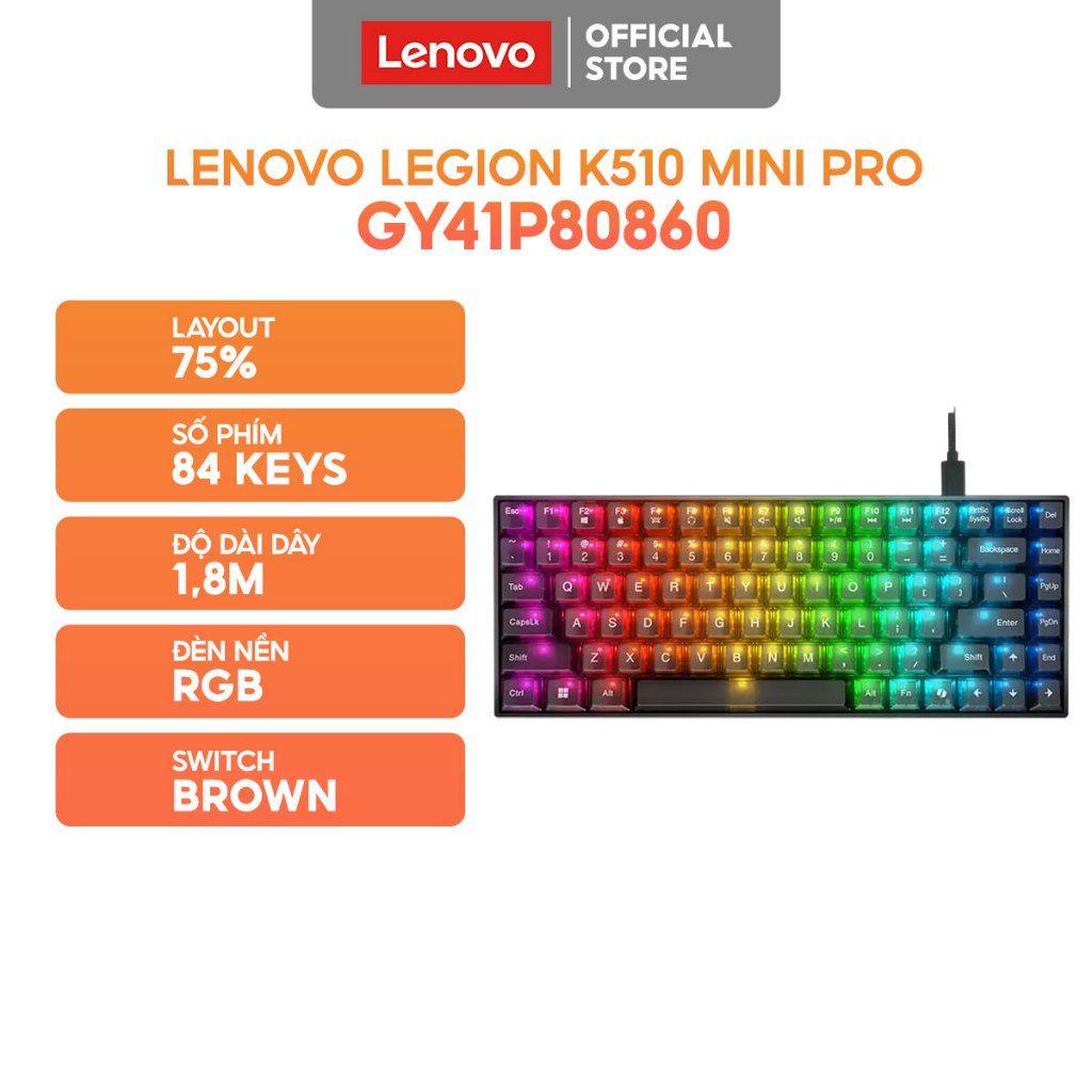 Bàn phím Gaming Lenovo Legion K510 Mini Pro - GY41P80860 | Shopee Việt Nam