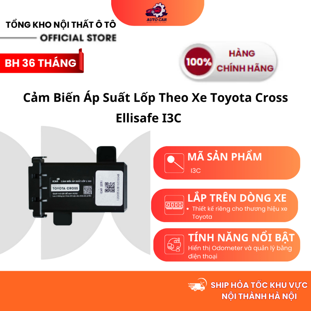 Cảm Biến Áp Suất Lốp ICAR ELLISAFE I3C - I3C LITE Cho Xe Toyota Cross Hiển Thị Trên Màn ODO ...