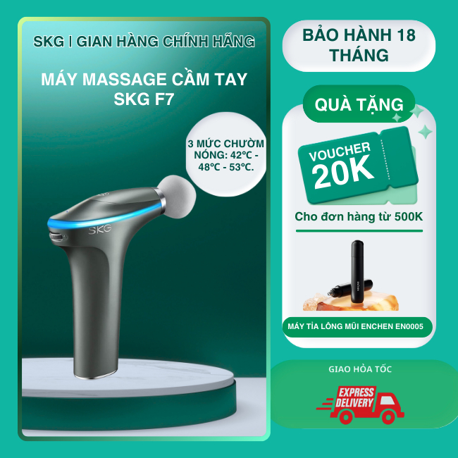 Máy Massage Cầm Tay SKG F7 - Bảo Hành 24 Tháng Chính Hãng | Shopee Việt Nam