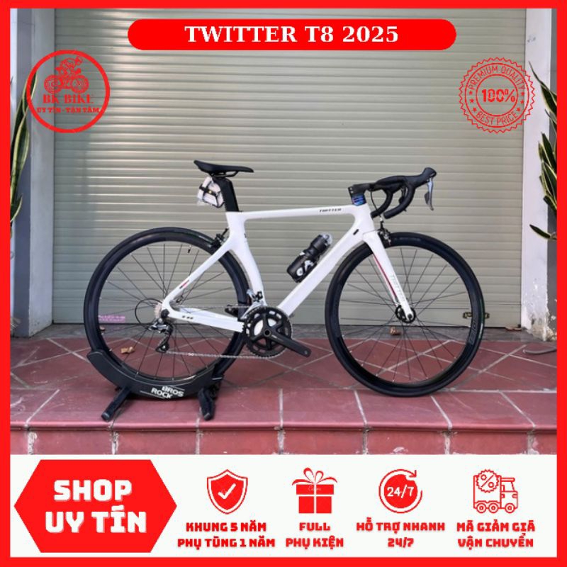 Xe Đạp TWITTER T8 2025 • 3M carbon, Nâng cấp ghi-đông đầu cá mập ...
