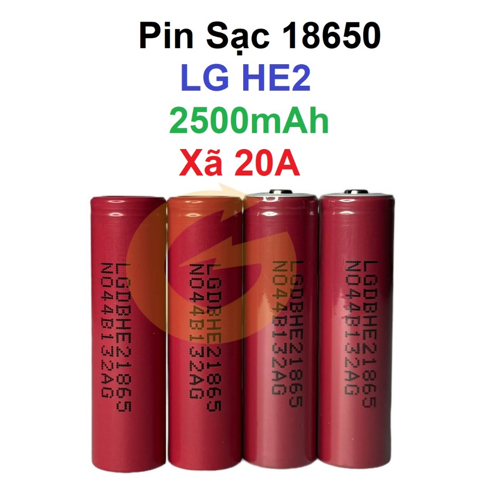 [P27] Pin sạc 18650 LG HE2 2500mAh xã 20A chính hãng chuyên thiết bị ...