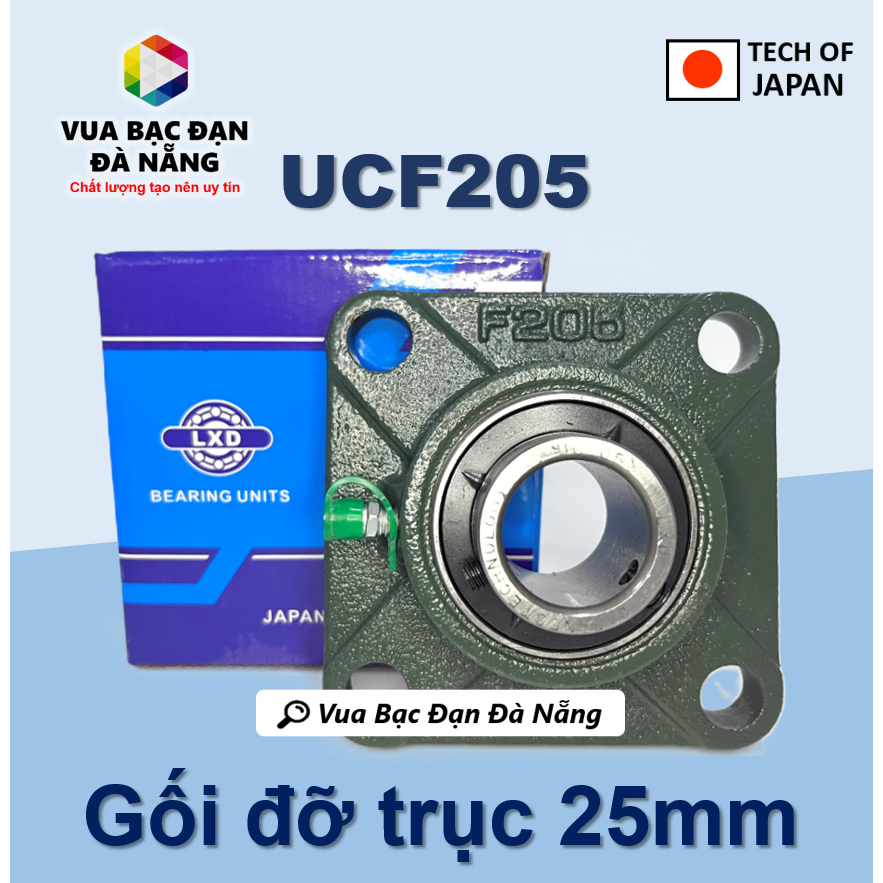 [Giá sốc] Bộ gối đỡ vòng bi UCF205 lỗ trục 25mm chất lượng cao - Vua Bạc Đạn (Ảnh thật 100% ...