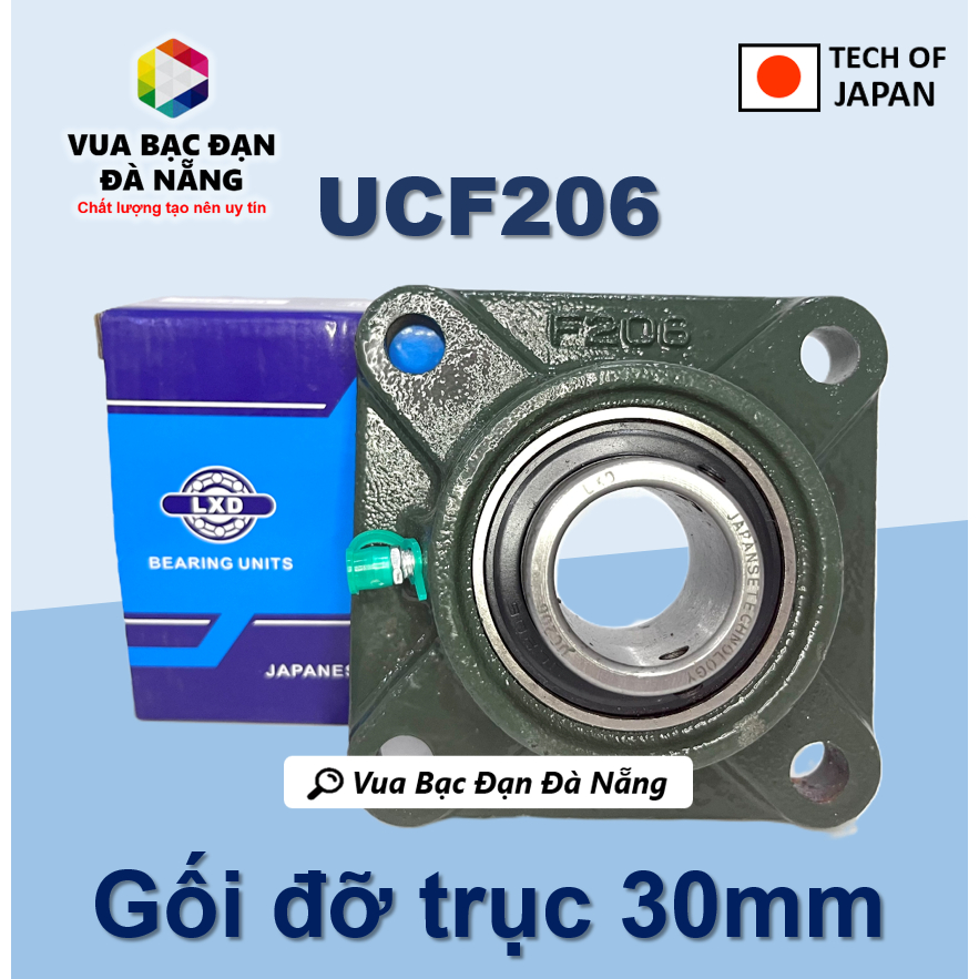 [Giá sốc] Bộ gối đỡ vòng bi UCF206 lỗ trục 30mm chất lượng cao - Vua Bạc Đạn (Ảnh thật 100% ...