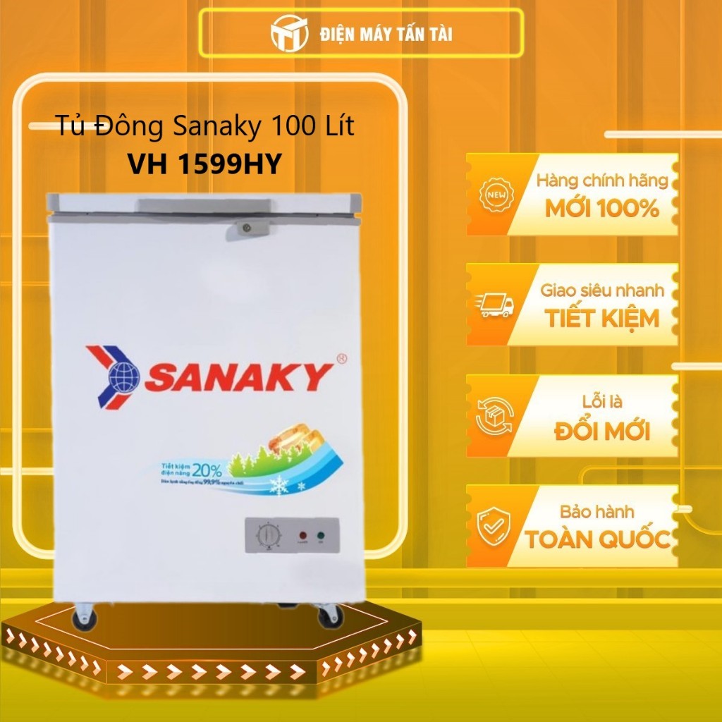 VH-1599HY - Tủ đông SANAKY 100 lít VH-1599HY - 1 NGĂN đông - MIỄN PHÍ ...