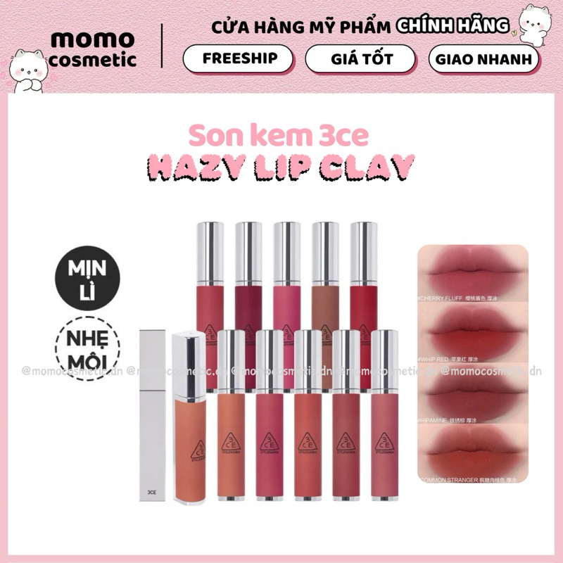 Son kem 3CE Hazy Lip Clay | Shopee Việt Nam