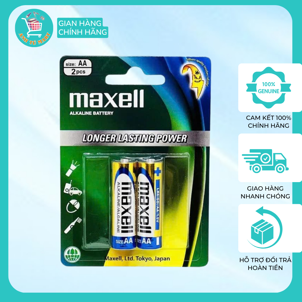 Pin AA, Pin AAA Maxell Alkaline hộp 20 viên 1.5V chính hãng, Pin tiểu ...