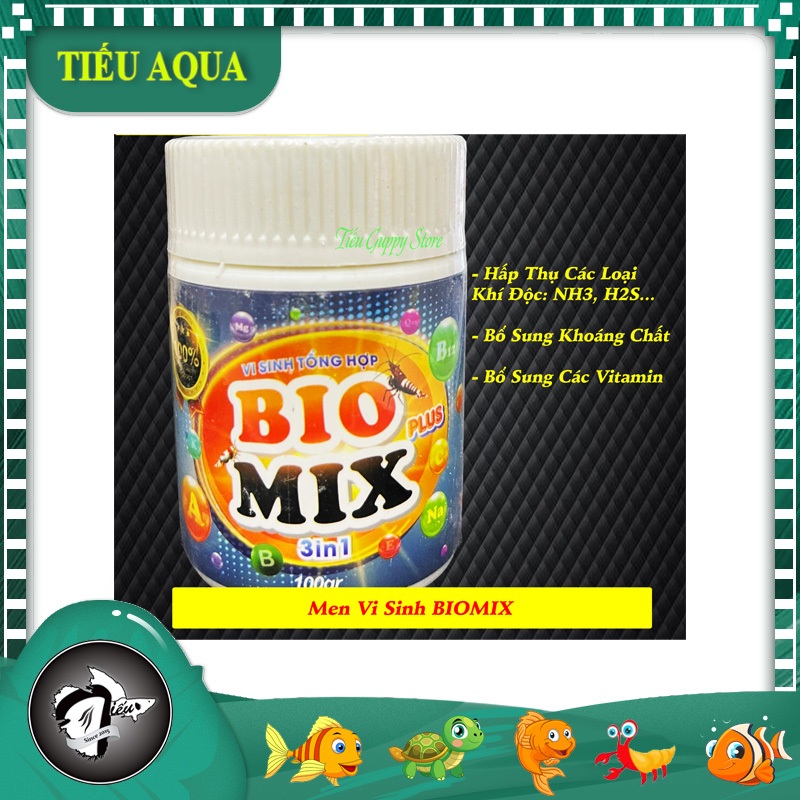 BIOMIX Plus 3 in 1 - Men Vi Sinh Đậm Đặc Cho Hồ Cá, Tép, Thủy Sinh (Hủ ...