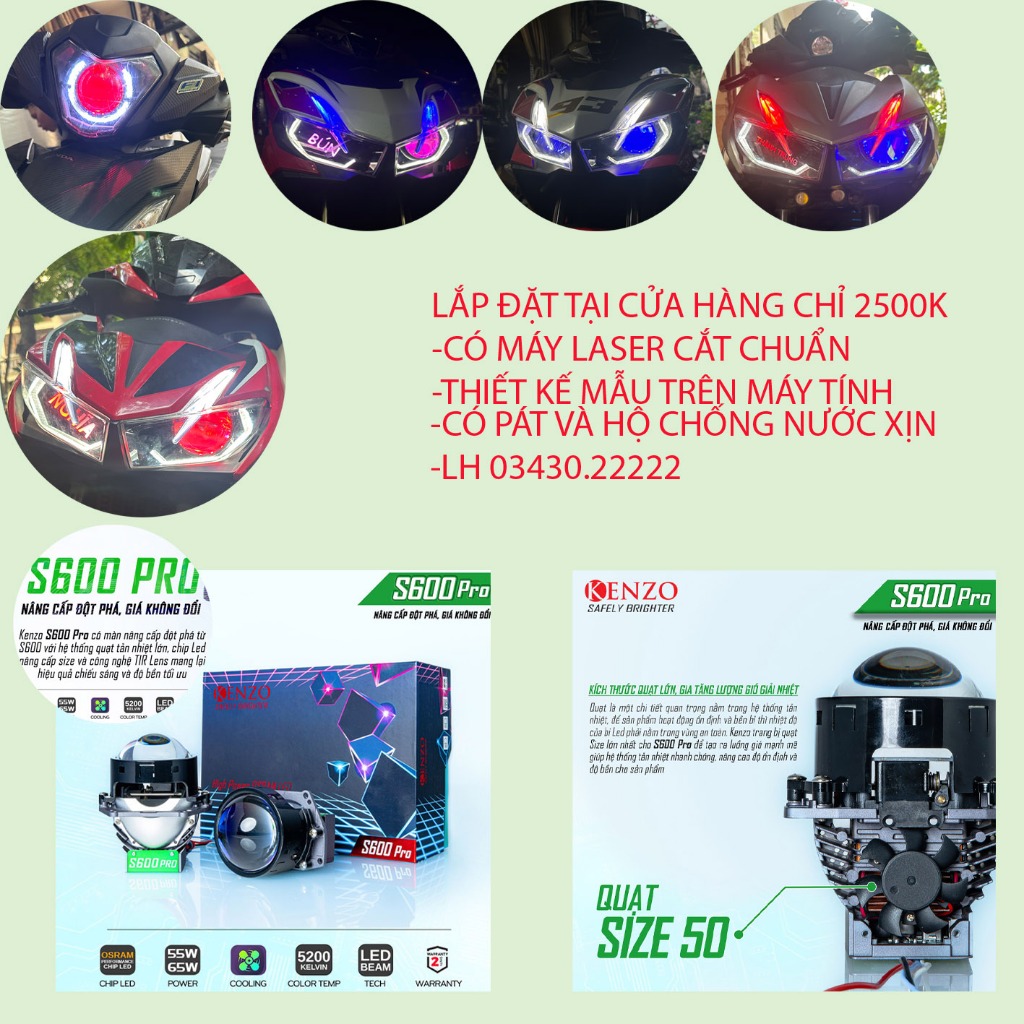 ( hà nội) Đèn Led Bi Cầu Kenzo S600 PRO new version 2023 70W magic titan gold platium. | Shopee ...