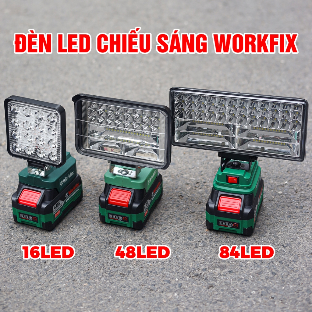 Bóng đèn LED Chạy pin máy khoan WORKFIX WF-L16, WF-L48, WF-L84 - Chân Pin Phổ Thông 4Cm | Shopee ...