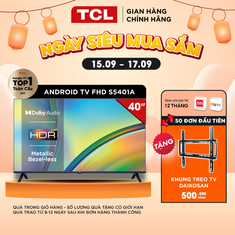 Smart Tivi TCL HD 40 Inch 40S5401A - Miễn phí lắp đặt | Shopee Việt Nam