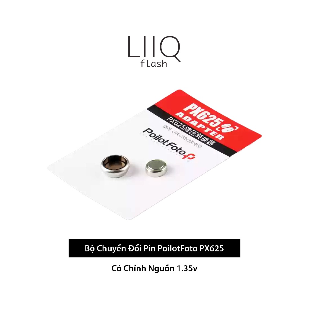 Bộ Chuyển Đổi Pin PoilotFoto PX625 Adapter Có Chỉnh Nguồn 1.35v, Chính ...