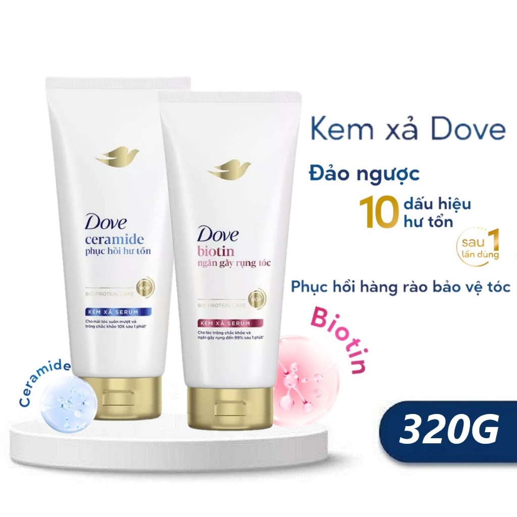 Kem Xả Serum Dove Ceramide 320G Phục Hồi Hư Tổn Dove Ceramide Bio ...