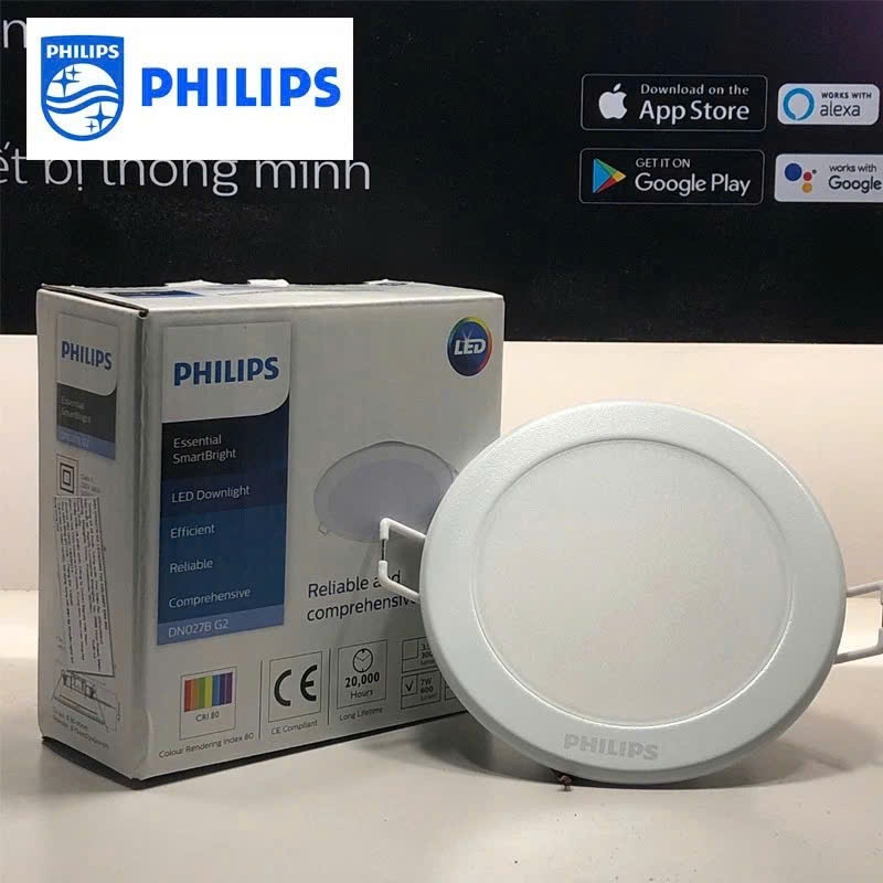 Đèn Led âm trần Philips, downlight TRÒN, dòng DN027B G3: 6w, 9w, 12w, 15w, 19w - Hàng Chính Hãng ...