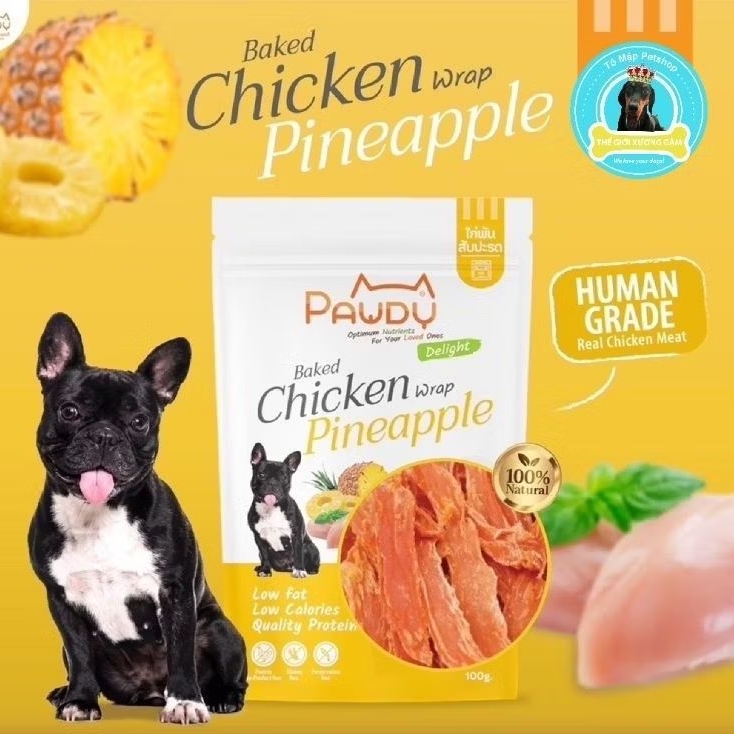 PAWDY KHÔ GÀ CUỘN THƠM DỨA SẤY 100GR | Shopee Việt Nam