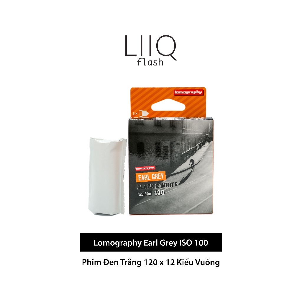 Phim Lomography Earl Grey ISO 100, Đen Trắng B&W, 120 x 12 Kiểu Vuông ...