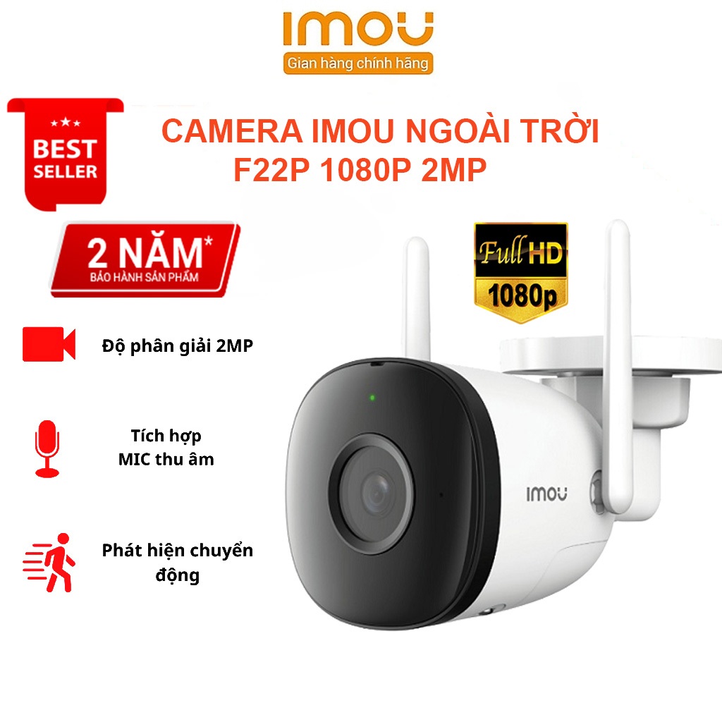 Camera Imou Wifi Ngoài Trời F22P/ F32/ F52FP 2M 1080P Tích hợp đèn báo ...