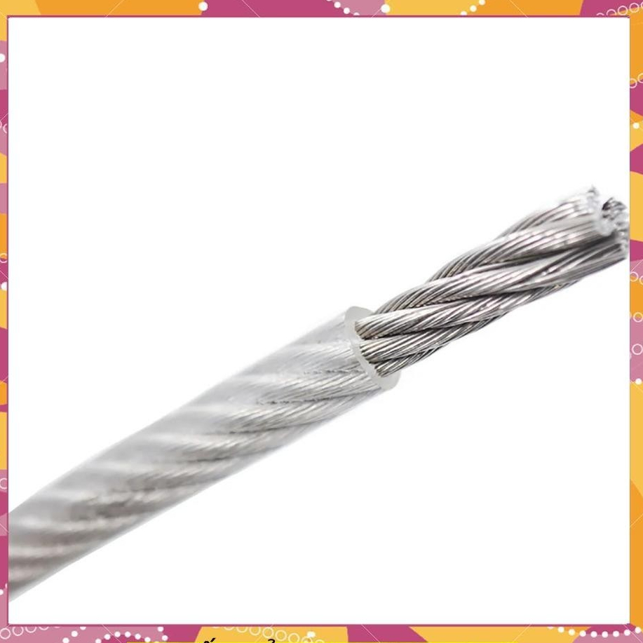 Dây Cáp Bọc Nhựa Siêu Bền Phi 2mm 3mm 4mm Tính Theo Mét,Cắt Theo Ưu Cầu ...