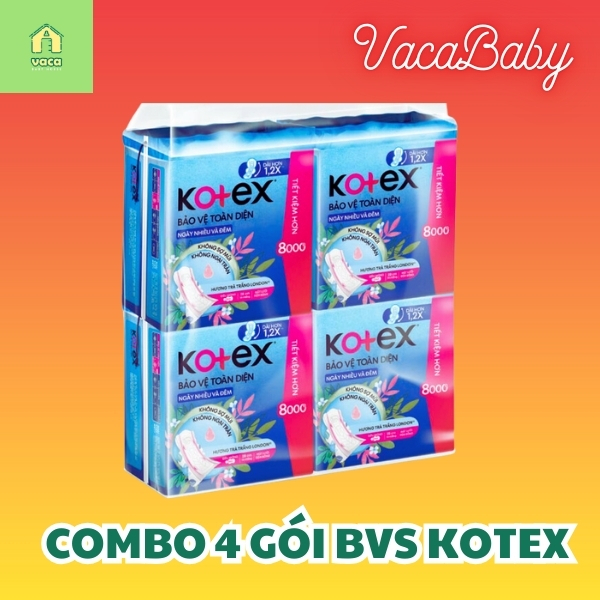 Combo 4 gói BVS Kotex đủ mã ngày đêm gói lớn tiết kiệm | Shopee Việt Nam