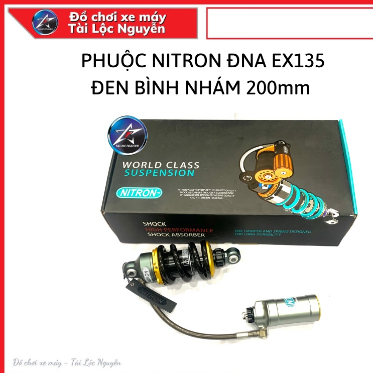 PHUỘC NITRON ĐNA CHÍNH HÃNG EX135 ĐEN BÌNH NHÁM 200mm | Shopee Việt Nam