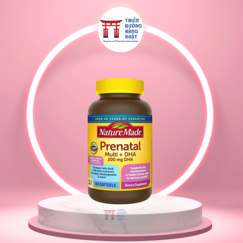 Vitamin bà bầu, Vitamin tổng hợp Bầu Mỹ Nature Made Prenatal Multi ...