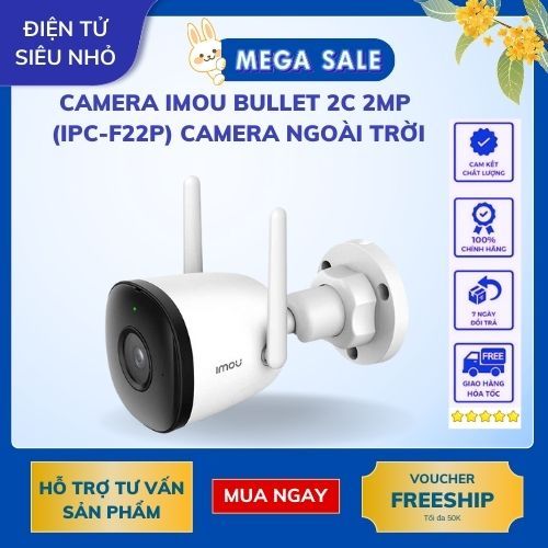 Camera IMOU Bullet 2C 2MP ( IPC-F22P), Camera Ngoài Trời, Chống nước ...