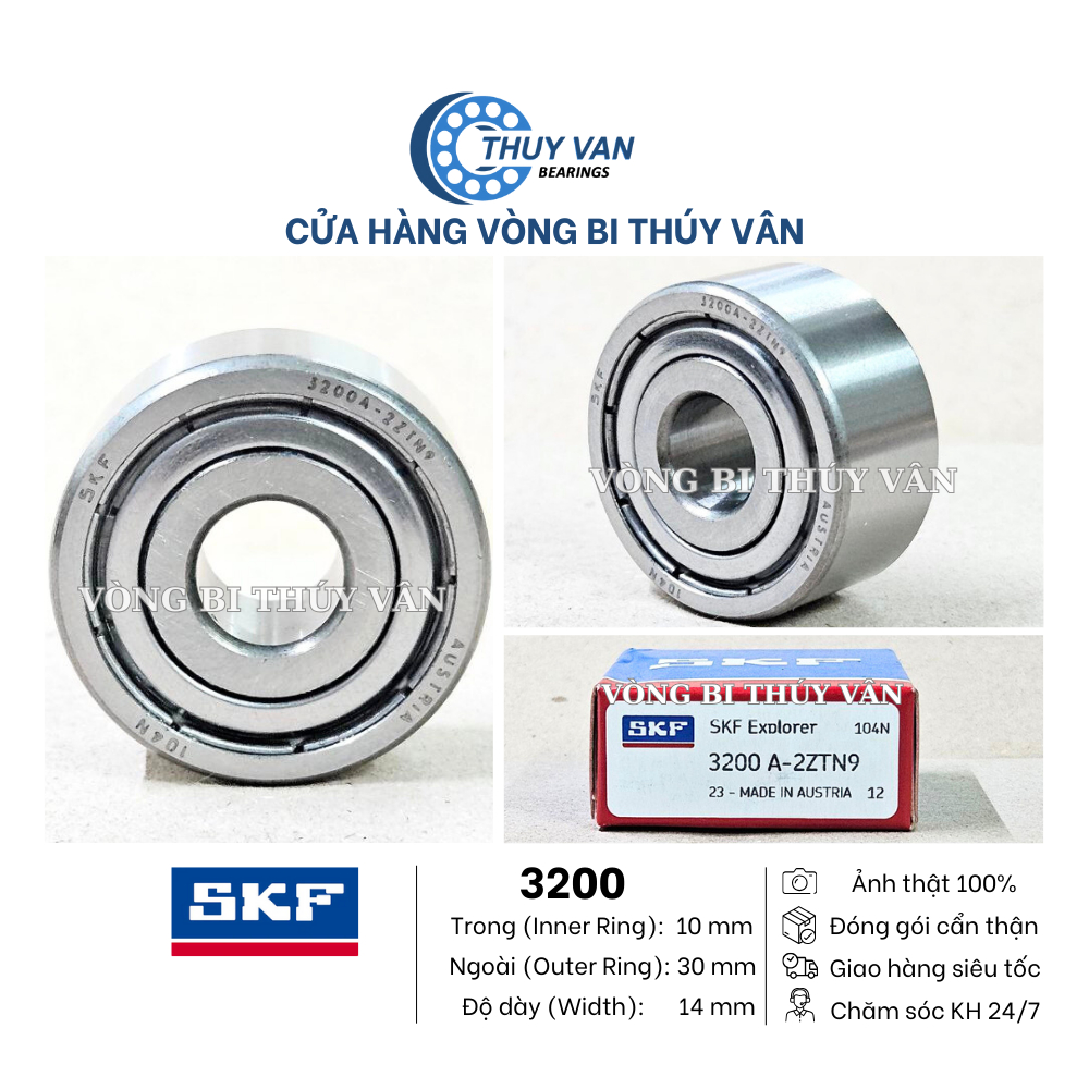 Vòng bi bạc đạn cầu, tiếp xúc góc, đỡ, chặn, 2 dãy, 2 hàng bi 3200 3201 ...