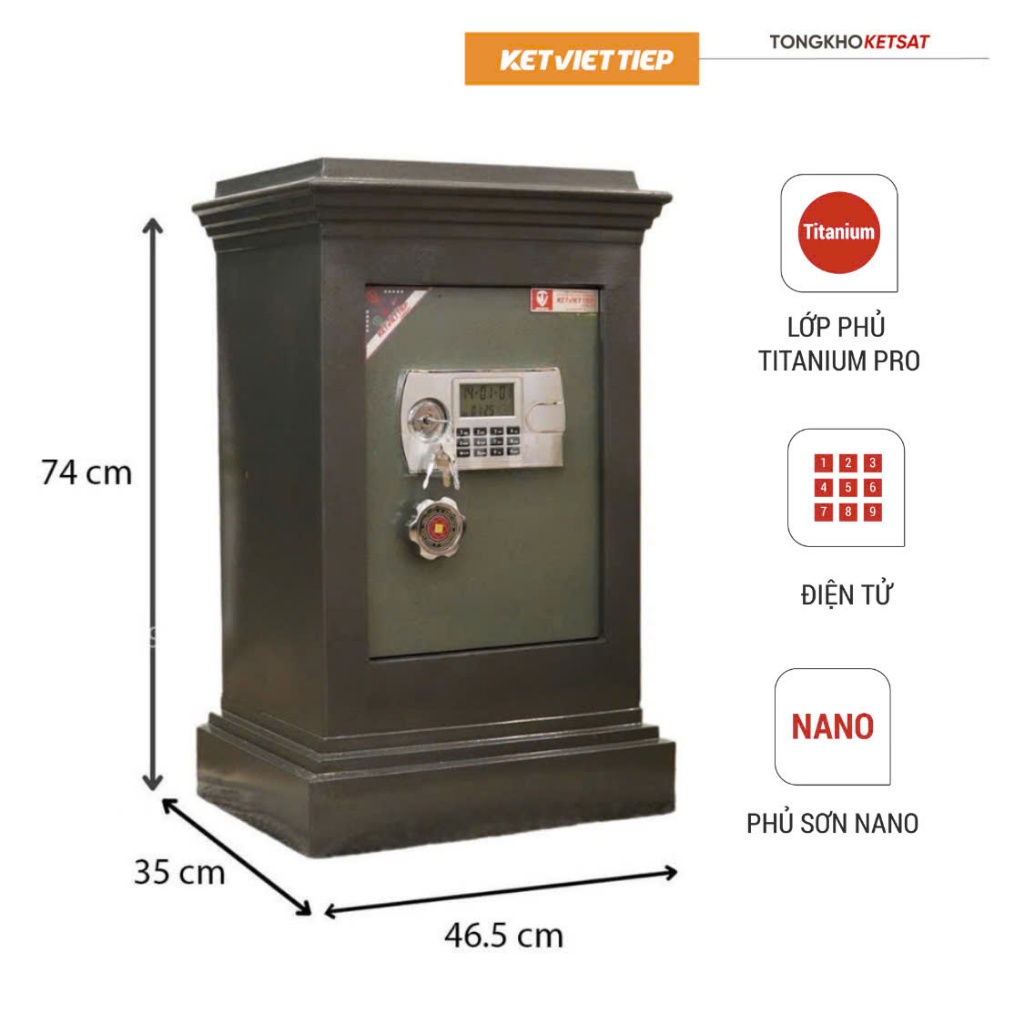 Két Sắt Việt Tiệp KSC90DT Điện Tử Két Sắt Chống Cháy Chính Hãng An Toàn ...