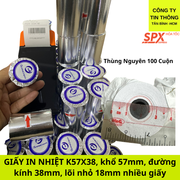 [THÙNG 50 CUỘN] Giấy in hóa đơn, giấy in bill K57/K58 [57,58] Đường ...