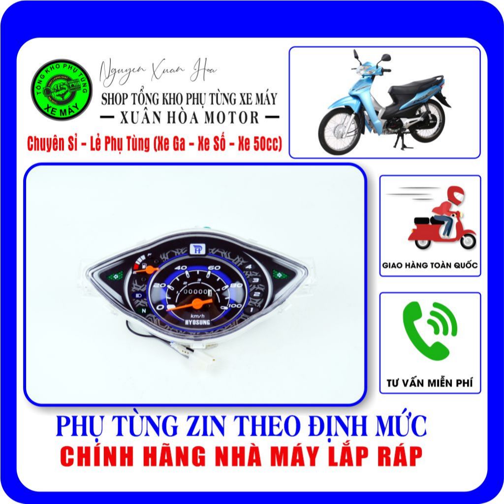 ODO/ Đồng hồ tốc độ Hyosung Wave 50cc/ Wave alpha/ Wave RS/ Wave A100 ...