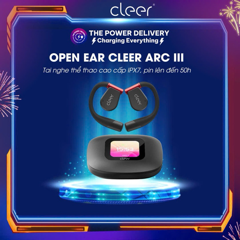 Tai nghe dẫn xương thể thao cao cấp Open-Ear Cleer ARC III (3), âm thanh không gian Dolby AI ...